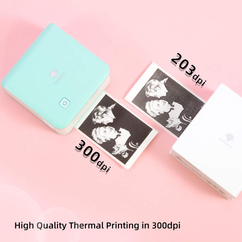 Phomemo M02 Pro 300dpi Mini Printer, Bluetooth Thermal Printer Inkless