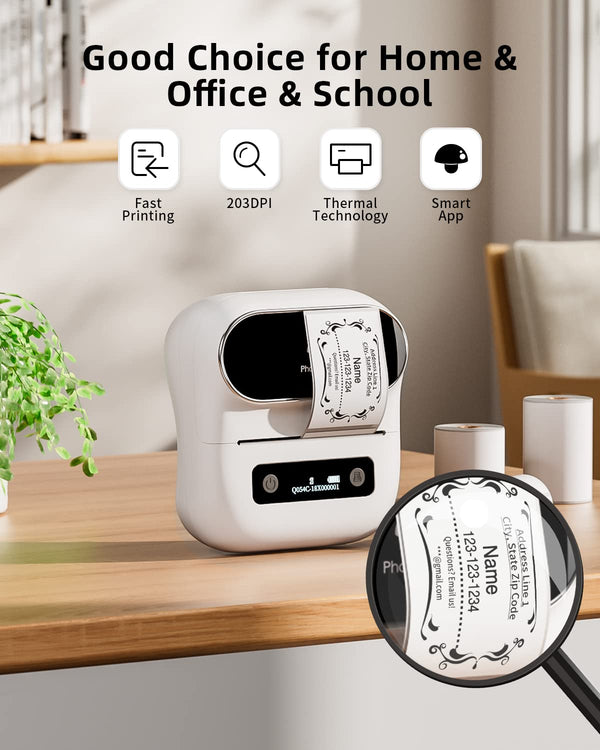 Phomemo Label Maker - M220 Thermal Label Printer, Bluetooth Wireless B