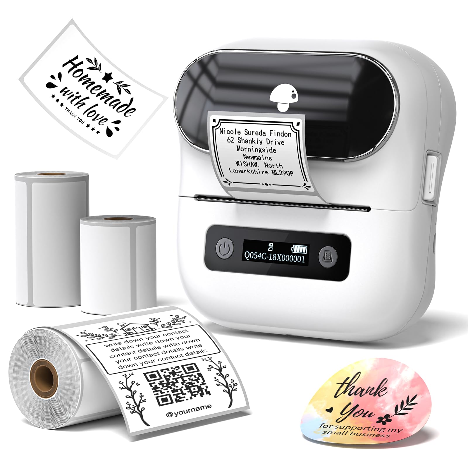 Phomemo Label Maker - M220 Thermal Label Printer, Bluetooth Wireless B
