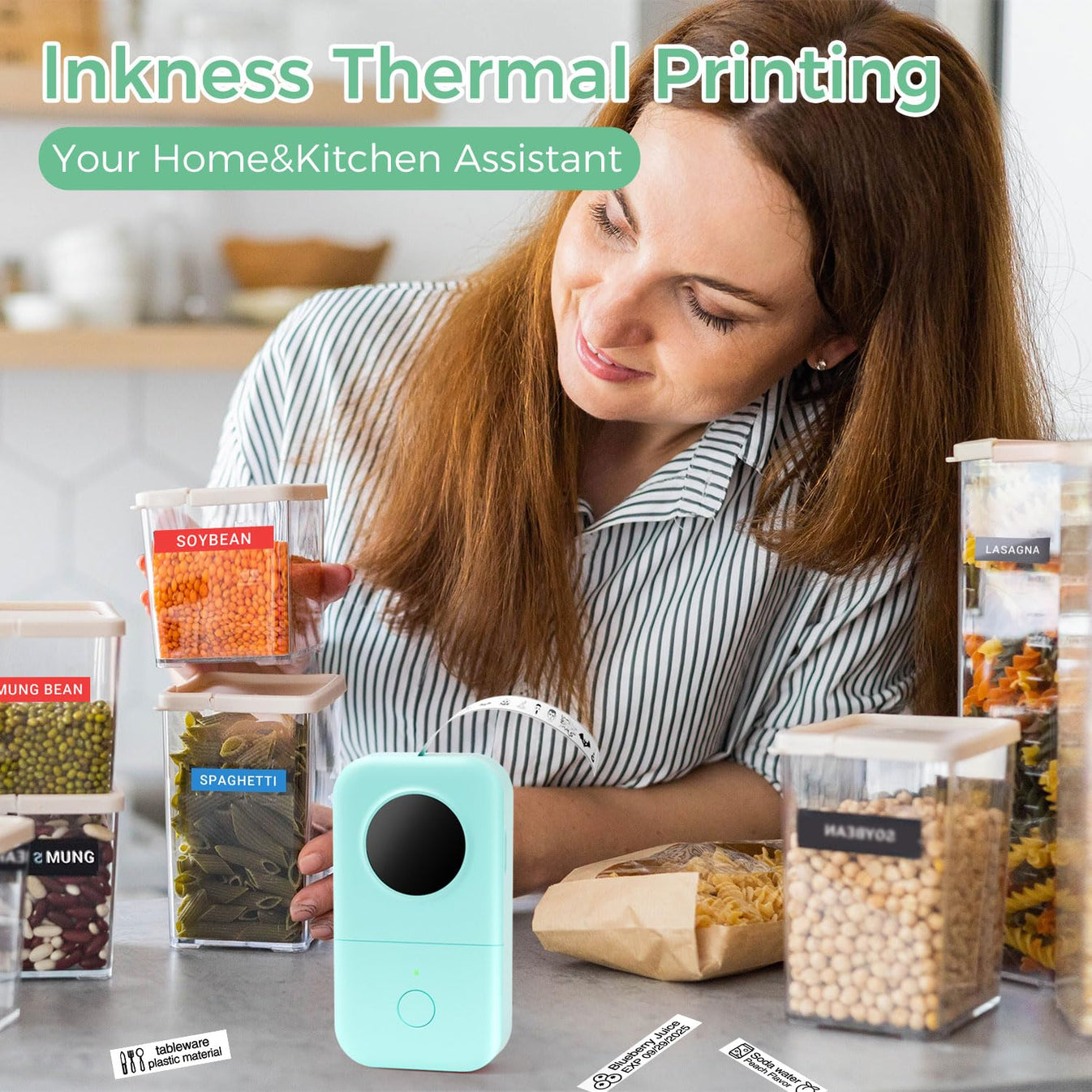Phomemo D30 Label Maker Machine with Tape,Portable Bluetooth Label Pri